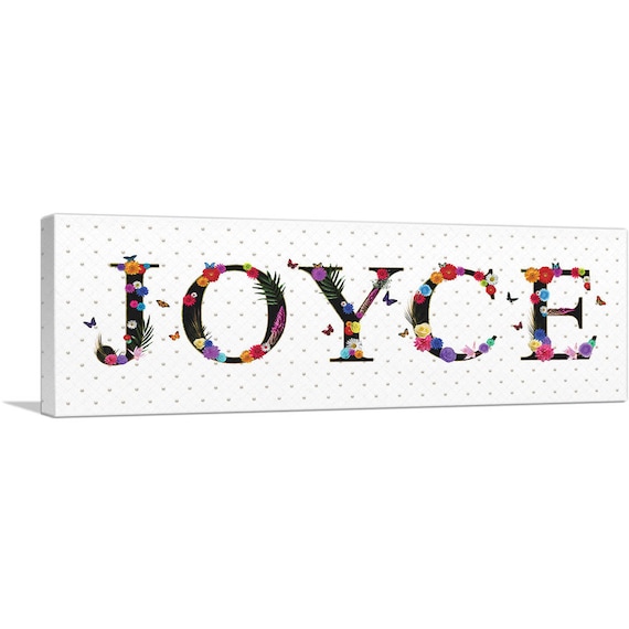 ARTCANVAS Joyce Girls Name Room Decor Canvas Art Print - Etsy