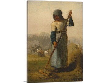 Woman With Rake Art - Etsy