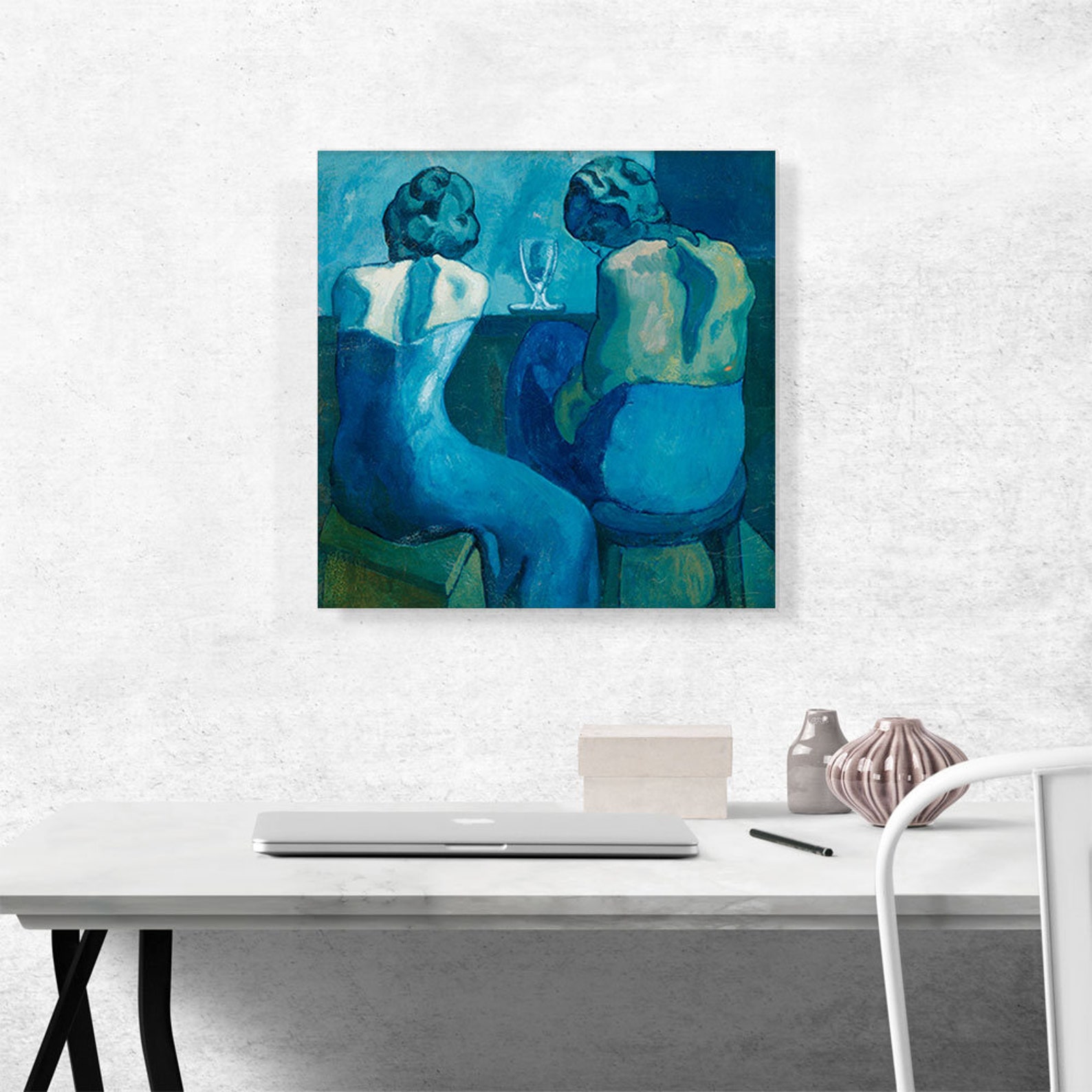 ARTCANVAS Two Women Sitting at a Bar 1902 by Pablo Picasso Canvas Art ...