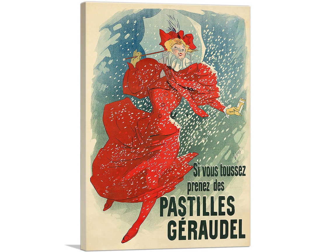 ARTCANVAS Pastilles Geraudel by Jules Cheret Canvas Art Print - Etsy