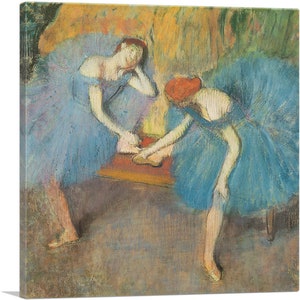 ARTCANVAS Two Dancers at Rest in Blue 1898 by Edgar Degas Canvas Art ...