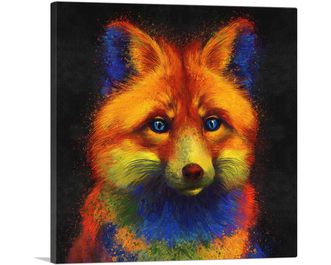 ARTCANVAS Red Fox Animal Canvas Art Print - Etsy