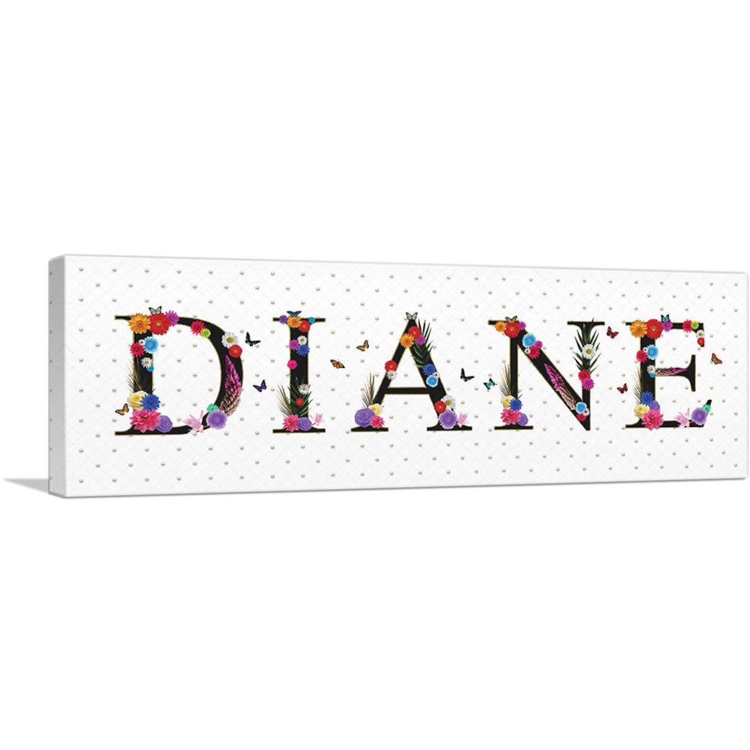 ARTCANVAS Diane Girls Name Room Decor Canvas Art Print - Etsy