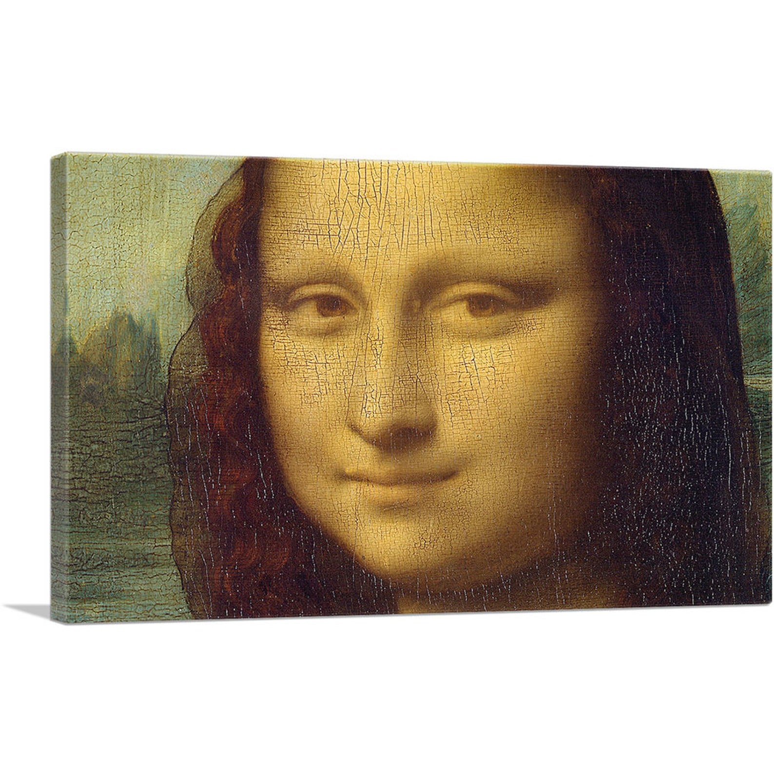 ARTCANVAS Mona Lisa Face Detail 1503 by Leonardo Da Vinci | Etsy