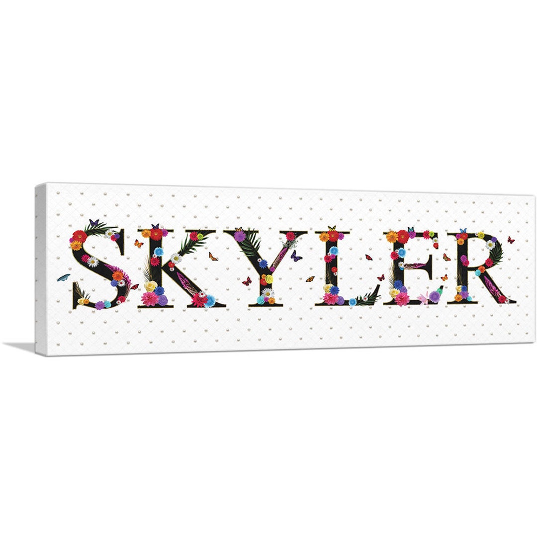ARTCANVAS Skyler Girls Name Room Decor Canvas Art Print - Etsy