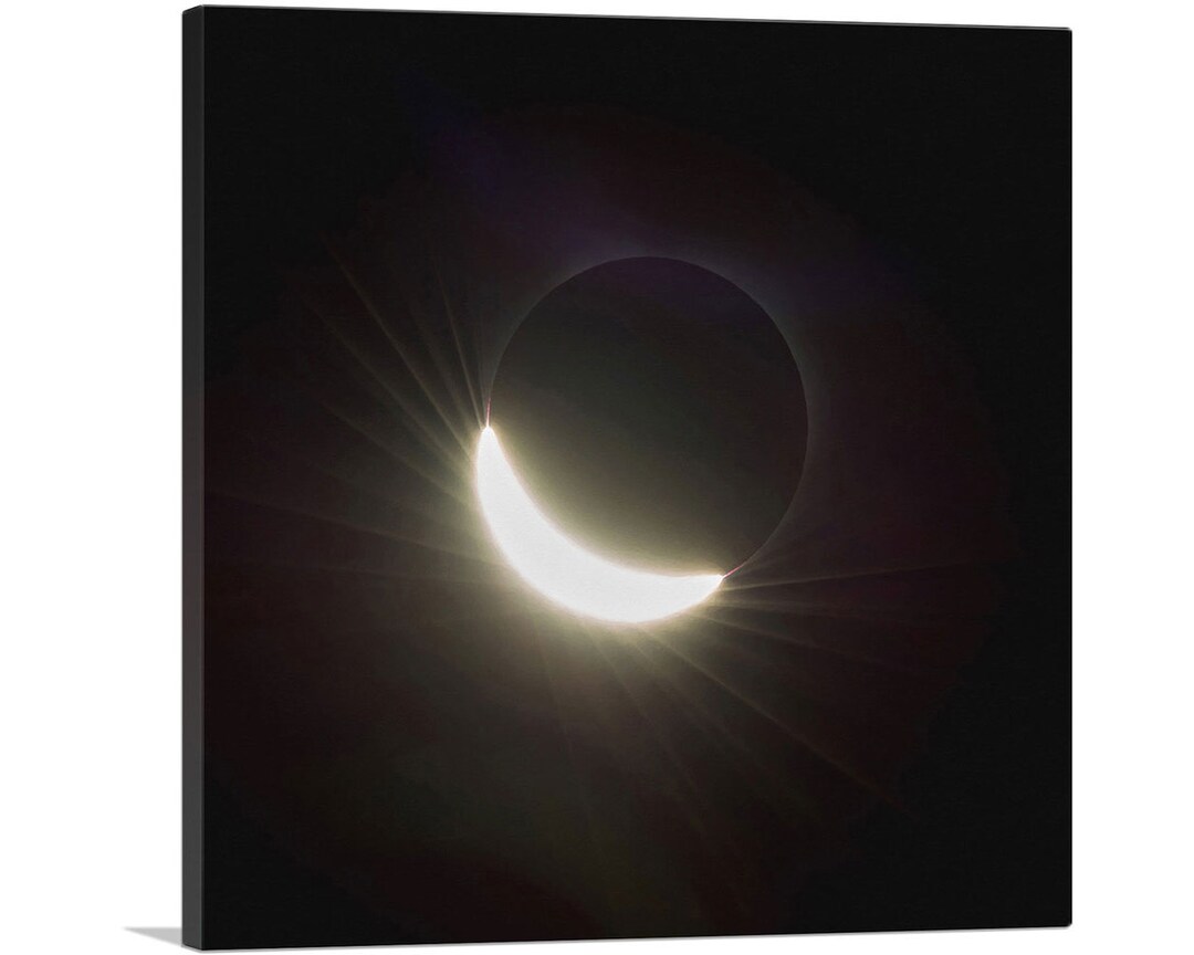 ARTCANVAS Total Solar Eclipse Moon Blocking Out Sun Canvas Art Print - Etsy