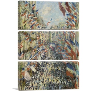 ARTCANVAS the Rue Montorgueil in Paris by Claude Monet Canvas Art Print ...