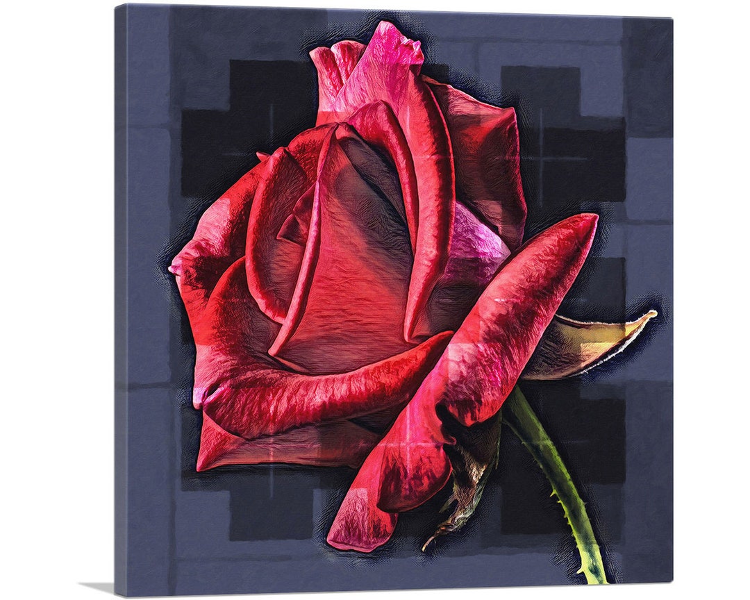 ARTCANVAS Rose Painting Modern Home Decor Canvas Art Print - Etsy