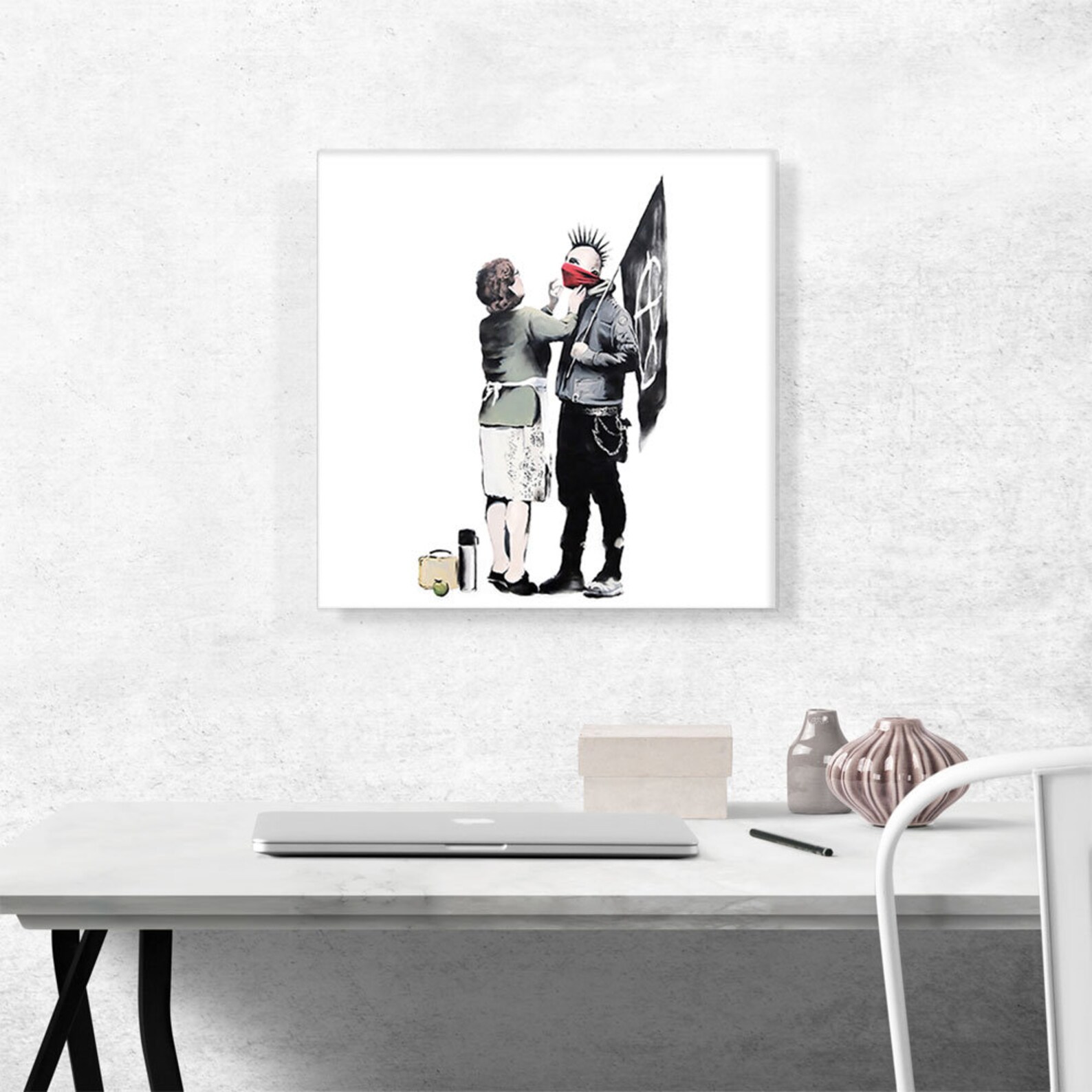 ARTCANVAS Anarchist and Mother Punk Mum by Banksy Canvas Art | Etsy