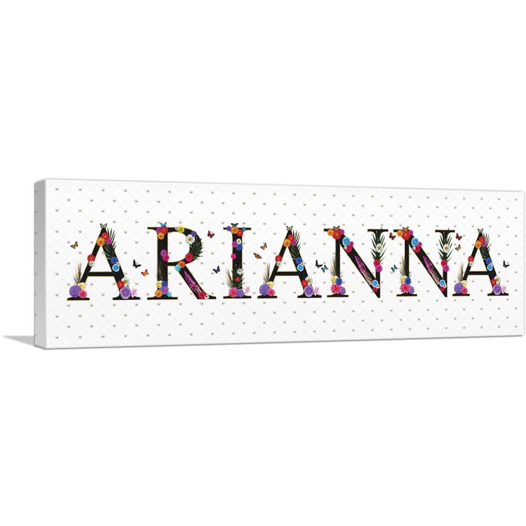 ARTCANVAS Arianna Girls Name Room Decor Canvas Art Print - Etsy