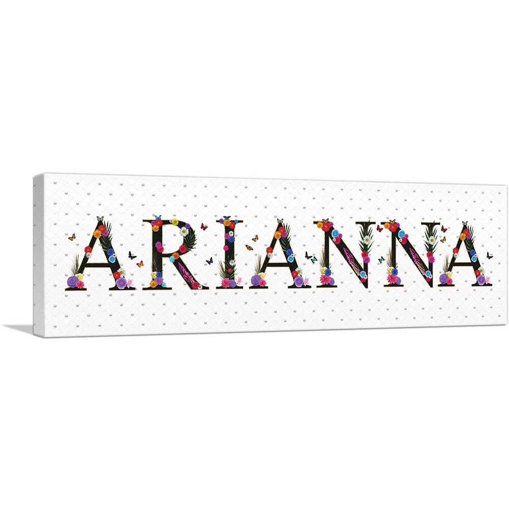 ARTCANVAS Arianna Girls Name Room Decor Canvas Art Print | Etsy