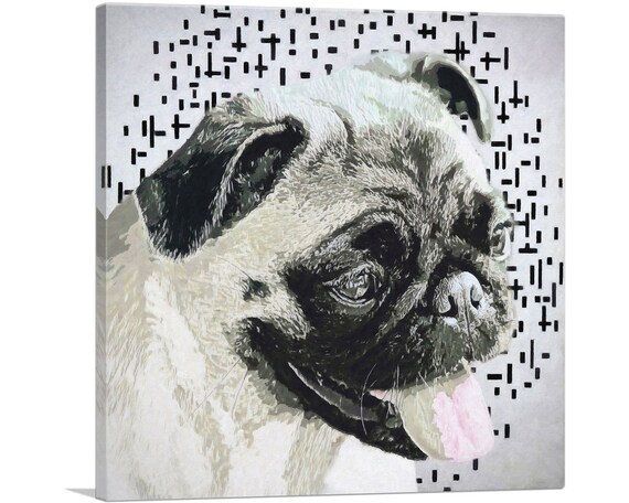 ARTCANVAS Pug Dog Breed Modern Canvas Art Print | Etsy