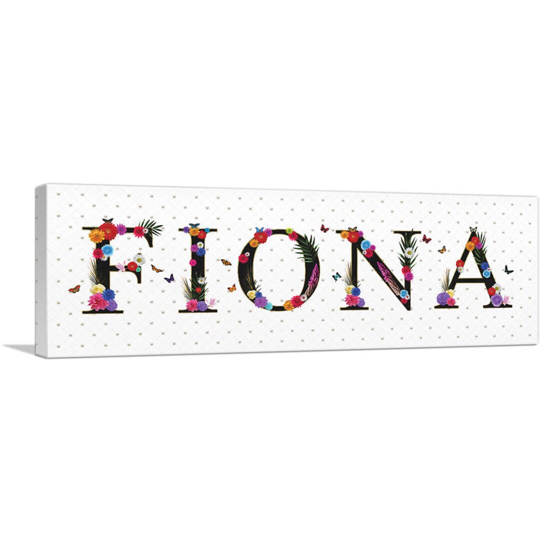 ARTCANVAS Fiona Girls Name Room Decor Canvas Art Print - Etsy