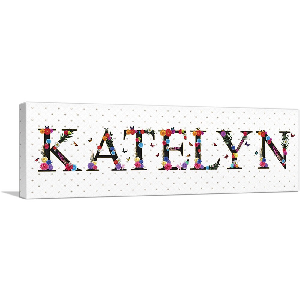 ARTCANVAS Katelyn Girls Name Room Decor Canvas Art Print | Etsy
