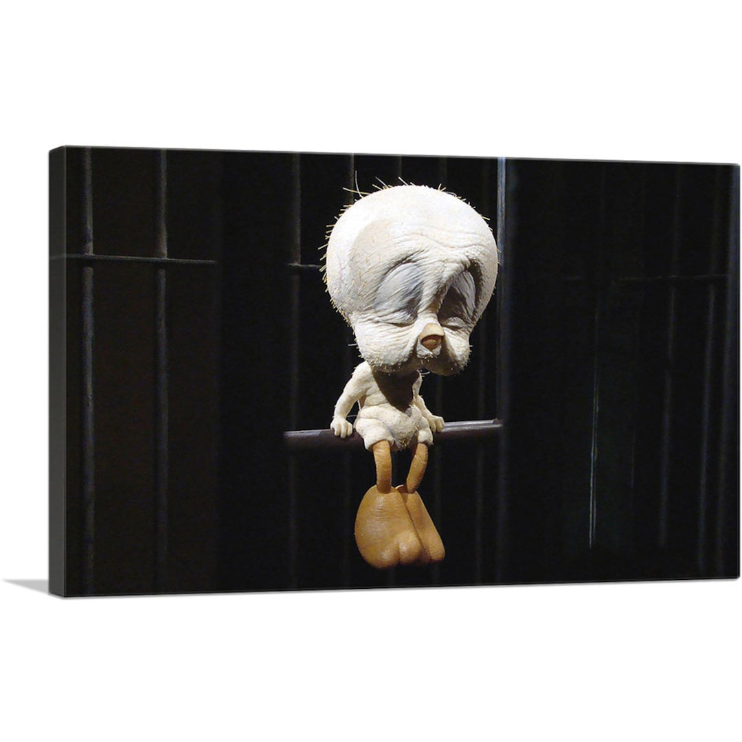 ARTCANVAS Old Tweety Bird by Banksy Canvas Art Print 26"x18" - Etsy