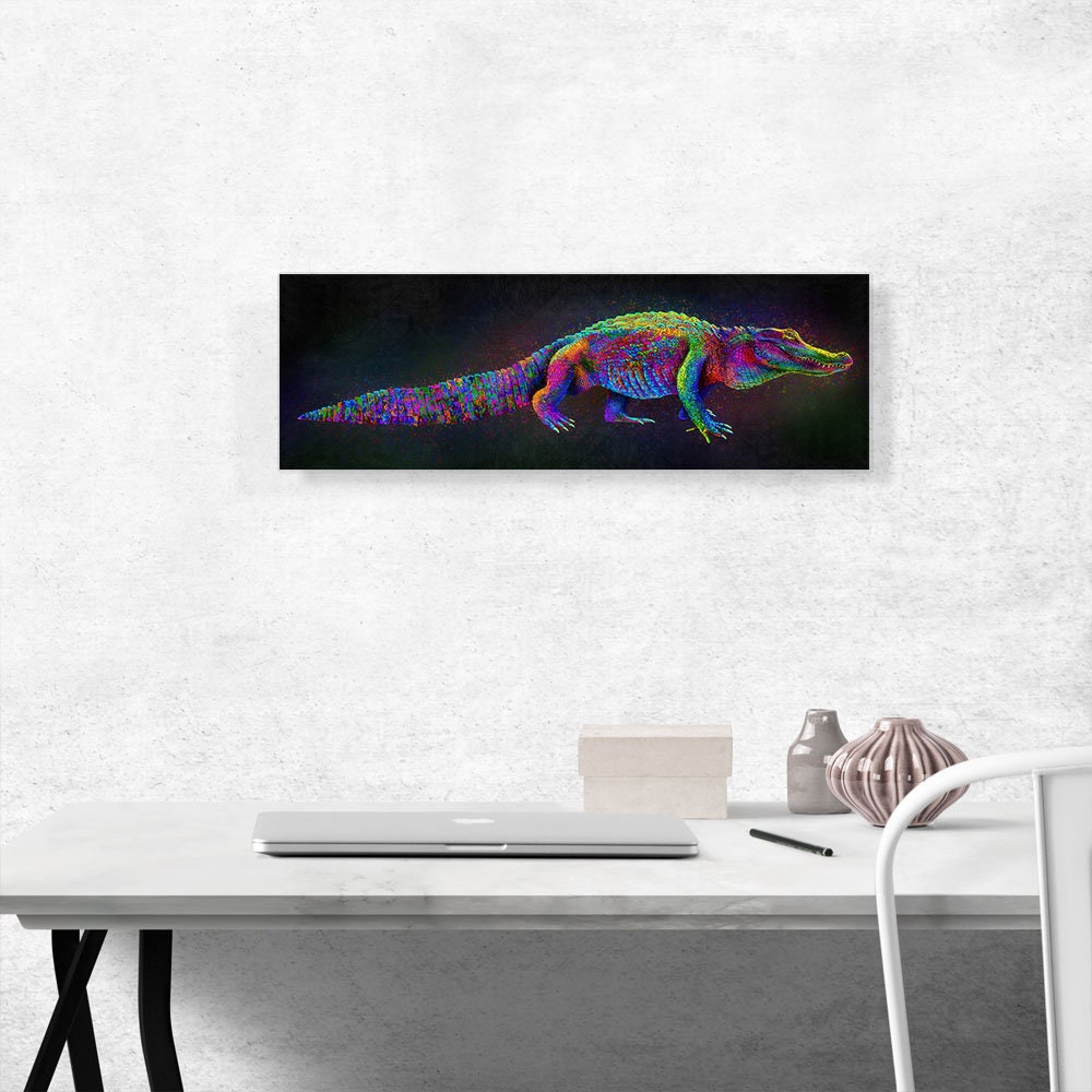 ARTCANVAS Alligator Colorful Animal Canvas Art Print - Etsy