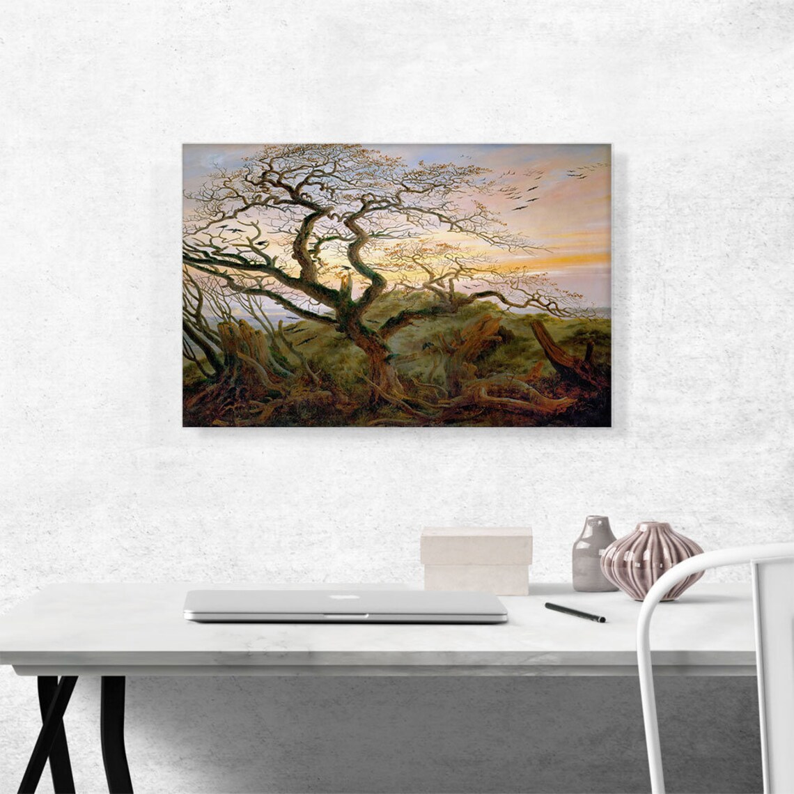 ARTCANVAS the Tree of Crows 1822 by Caspar David Friedrich Canvas Art ...