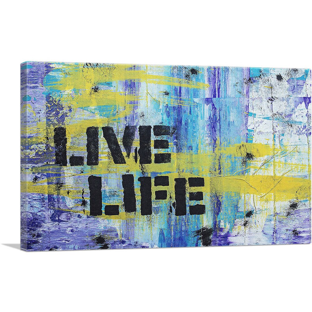 ARTCANVAS Live Life Graffiti Canvas Art Print - Etsy