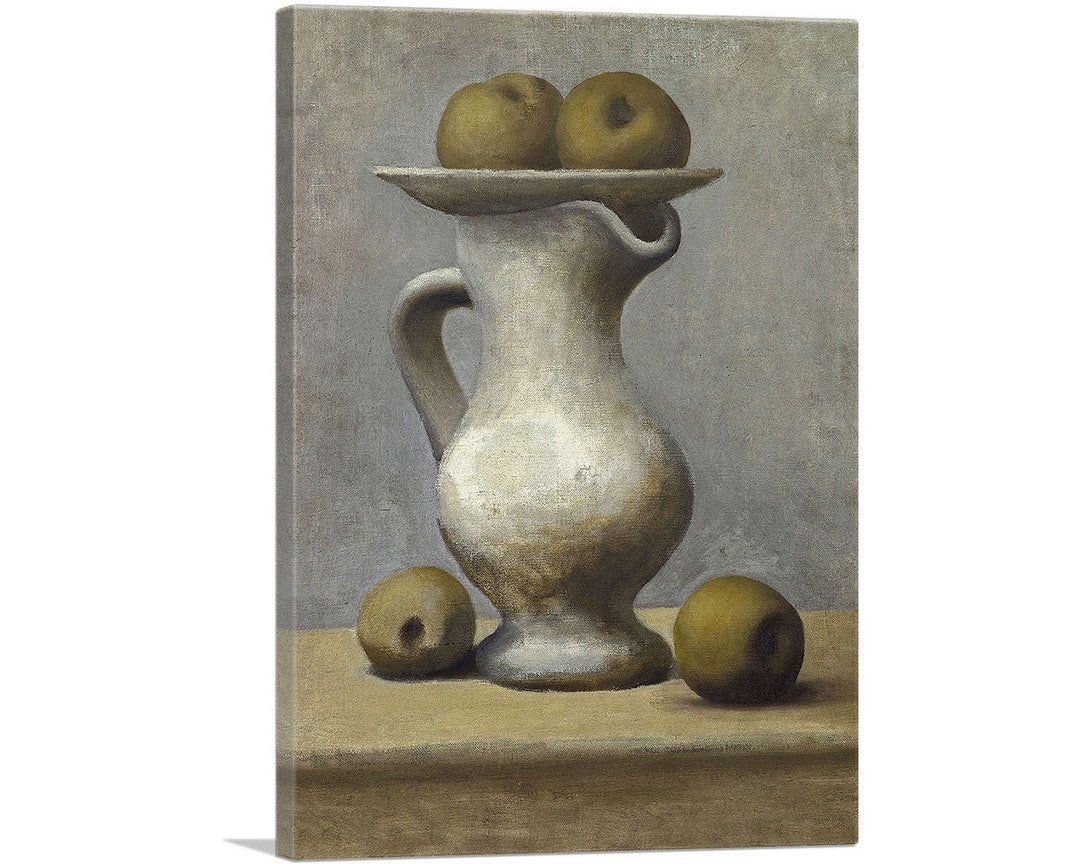 ARTCANVAS Still Life With a Pitcher and Apples 1919 Canvas Art Print by ...