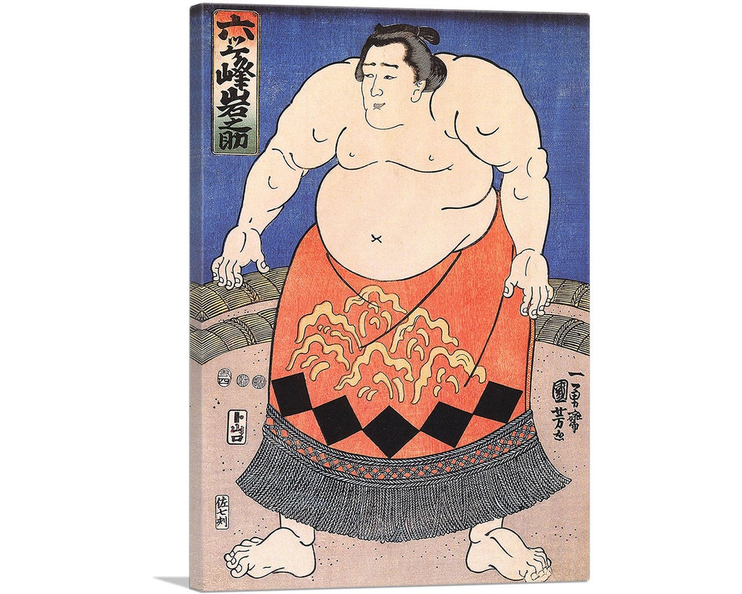 ARTCANVAS the Sumo Wrestler by Utagawa Kuniyoshi Canvas Art Print - Etsy