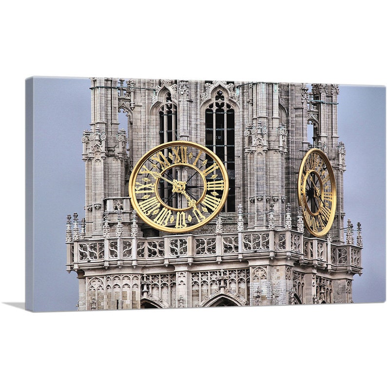 ARTCANVAS Gothic Style Clock Home Decor Canvas Art Print - Etsy