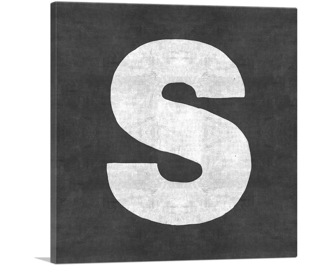 ARTCANVAS Chalkboard Alphabet Letter S Canvas Art Print - Etsy