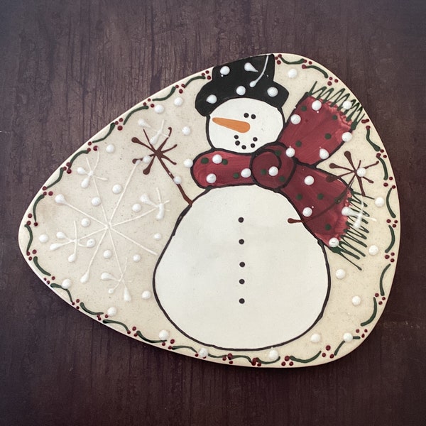 Snowman Plate - Etsy