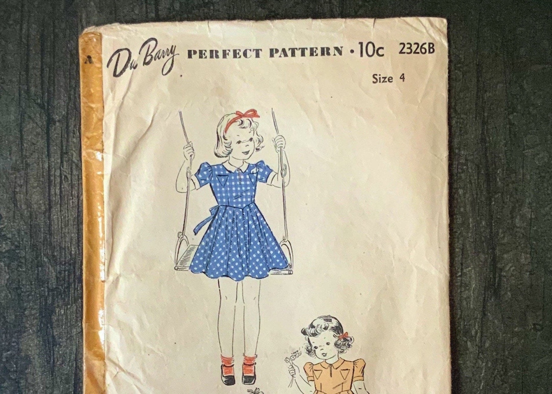 Vintage Du Barry 2326B Sewing Pattern, FACTORY FOLDED, Girl’s Dress ...