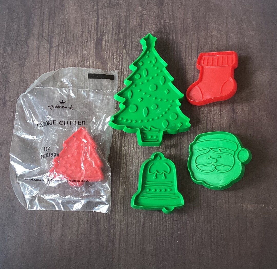 Vintage Hallmark Christmas Cookie Cutters, Santa Claus, Christmas Tree ...