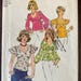 Vintage Simplicity 6290 Sewing Pattern, Peasant Blouse, Butterfly ...