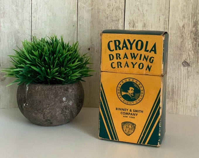 Vintage Crayola Drawing Crayon Box, Binney & Smith, Rubens 48 Colors ...