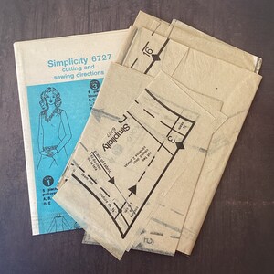 Vintage Simplicity 6727 Sewing Pattern, Peasant Blouse, Pullover Top ...