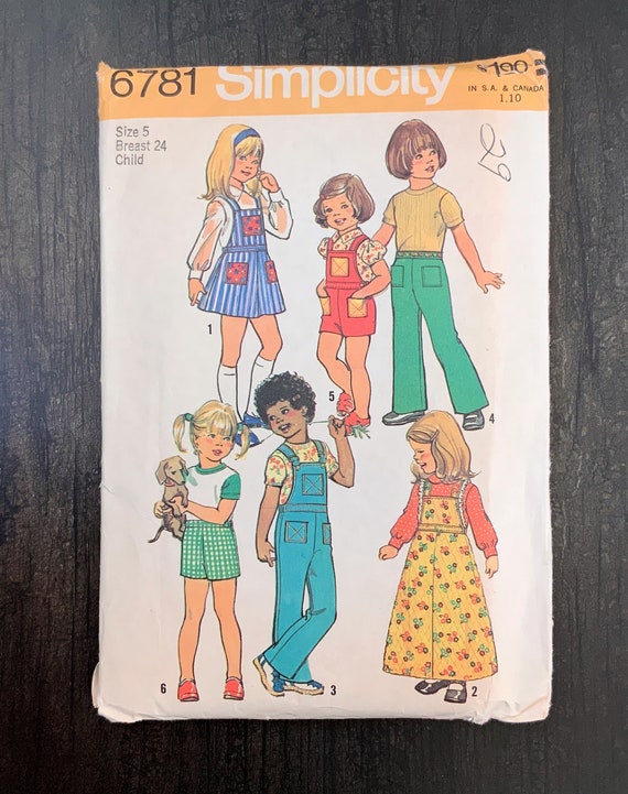 Vintage Simplicity 1970s Sewing Pattern 6781 UNCUT Girls - Etsy