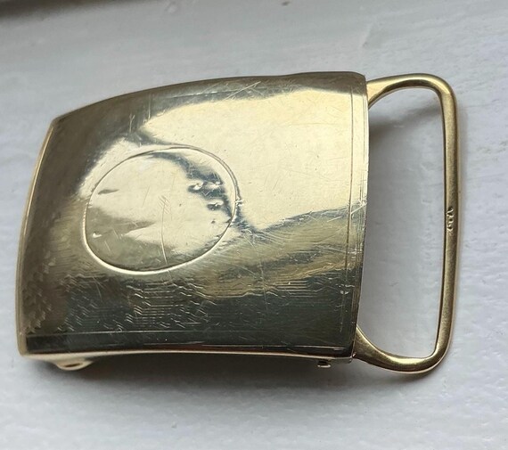 Vintage 14K Gold Belt Buckle, PAT PENDG, Art Deco Sty… - Gem