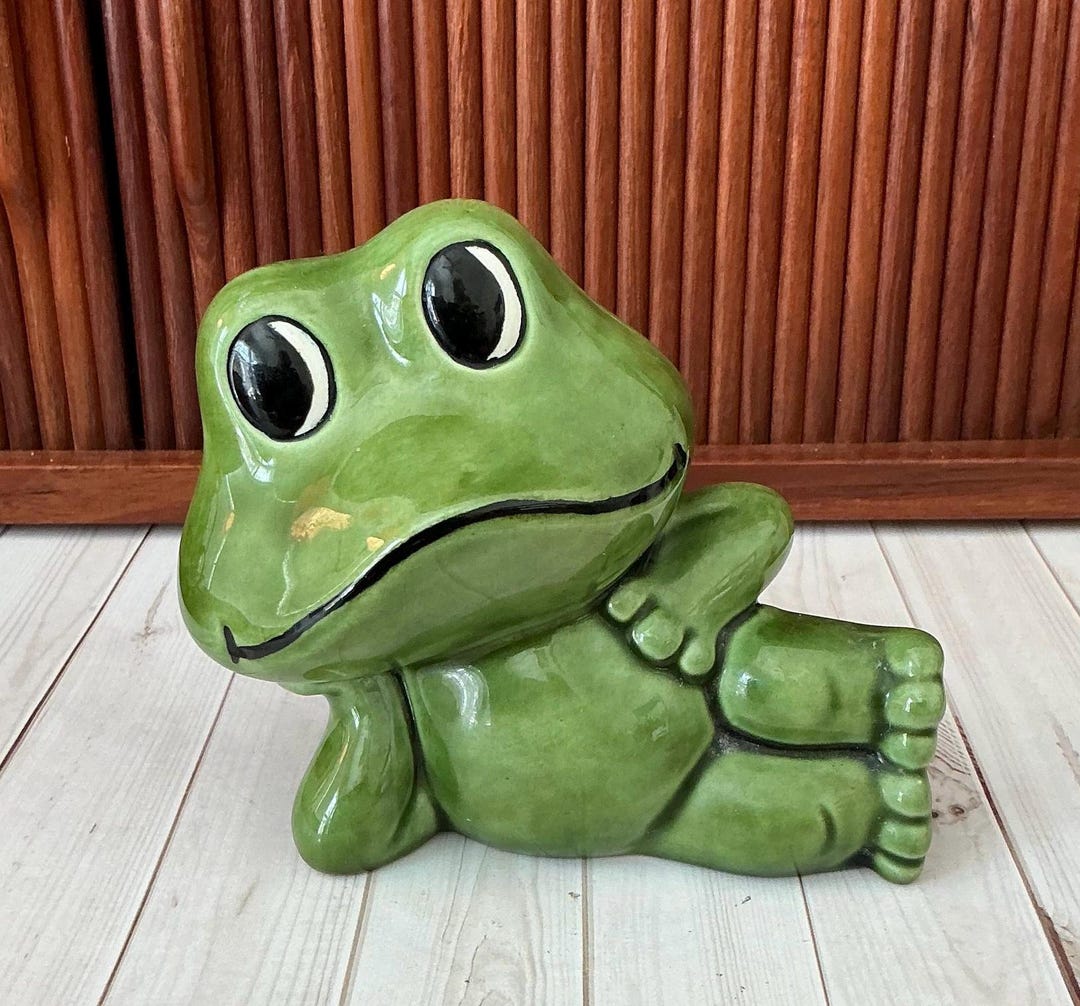 Vintage Frog Figurine, Green Toad, Sears Roebuck, Neil the Frog ...