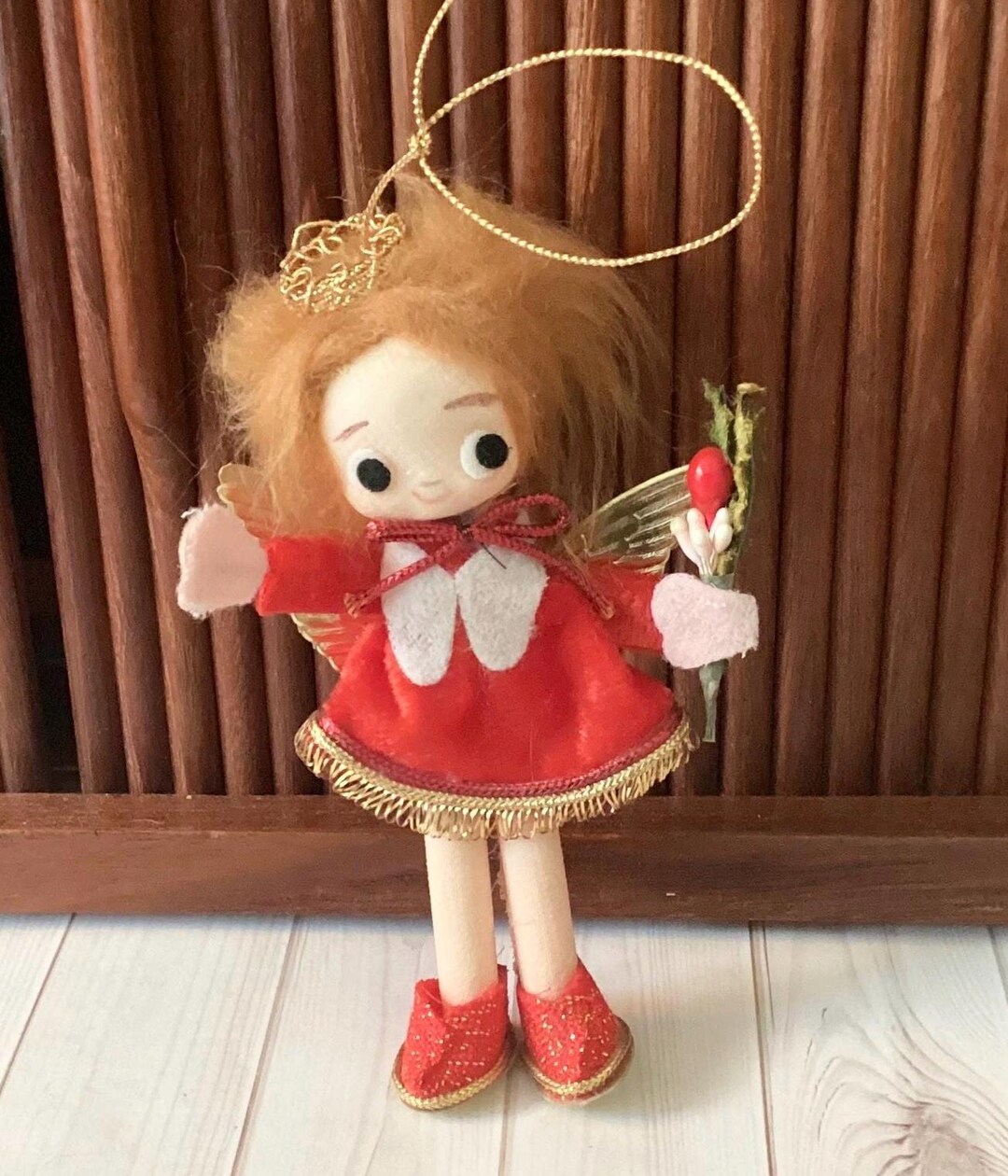 Vintage Christmas, Angel Ornament, Leslie Sue New York, Felt, Christmas ...
