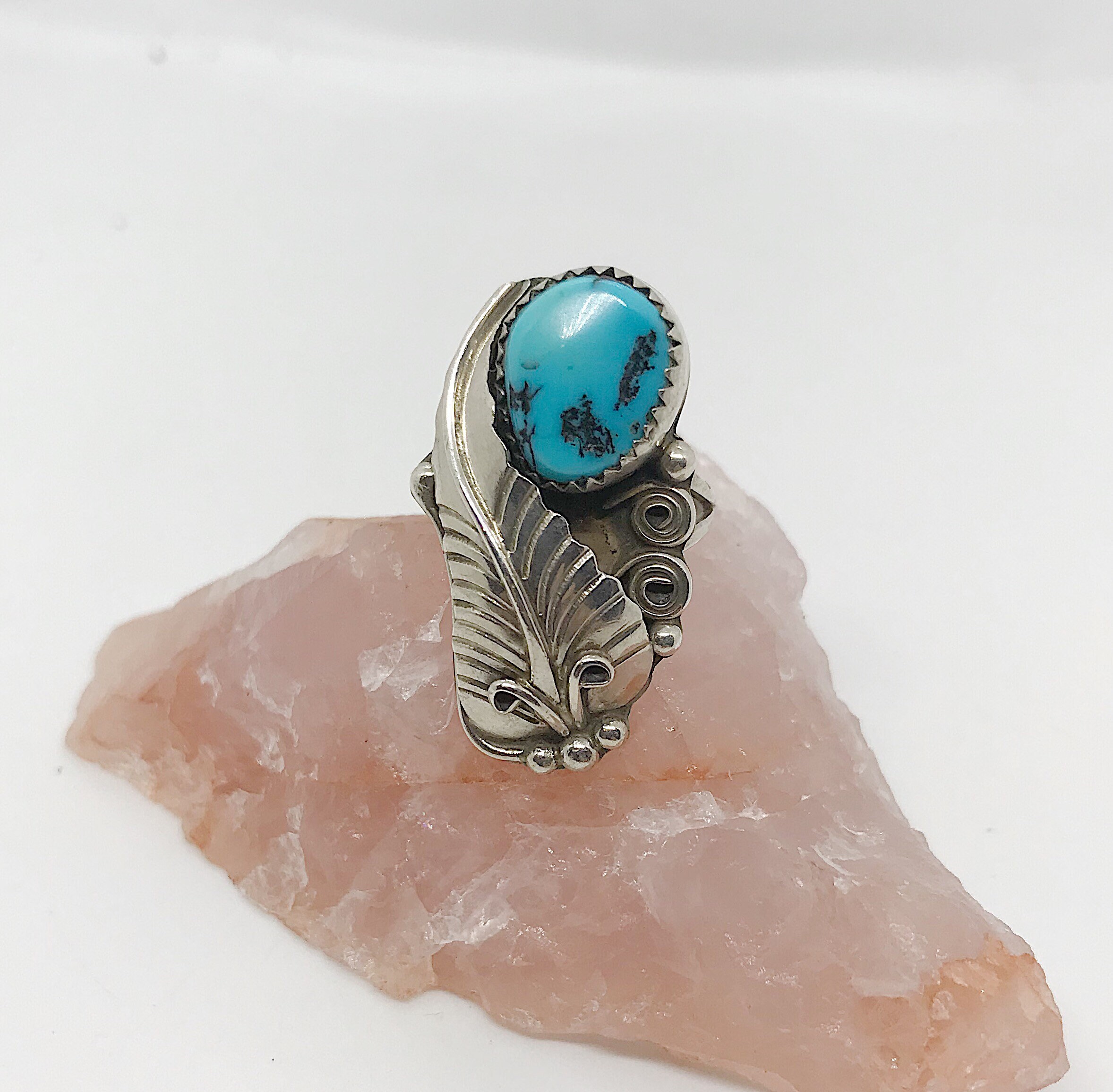 Anillo de color turquesa frondoso - Etsy España