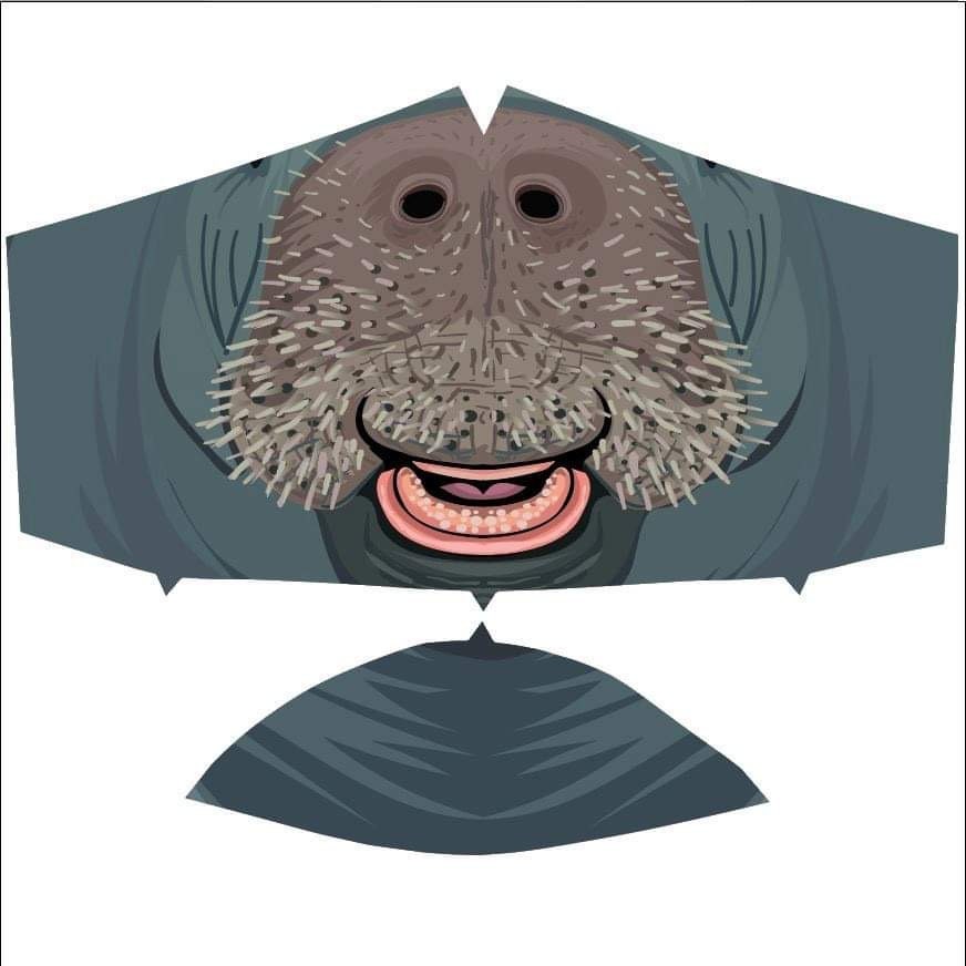 Manatee Face Mask - Etsy