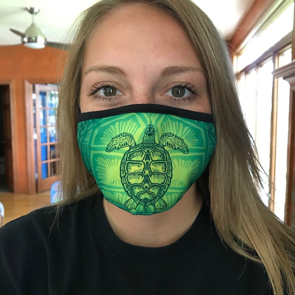 Sea Turtle Face Mask - Etsy
