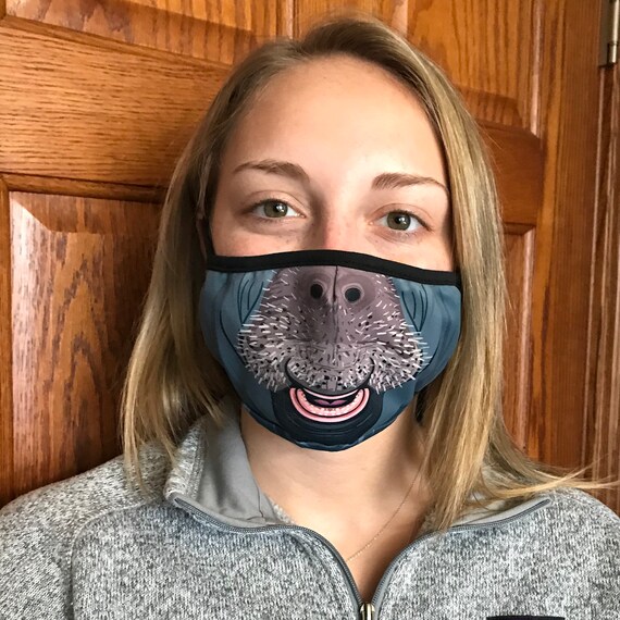 Manatee Face Mask | Etsy