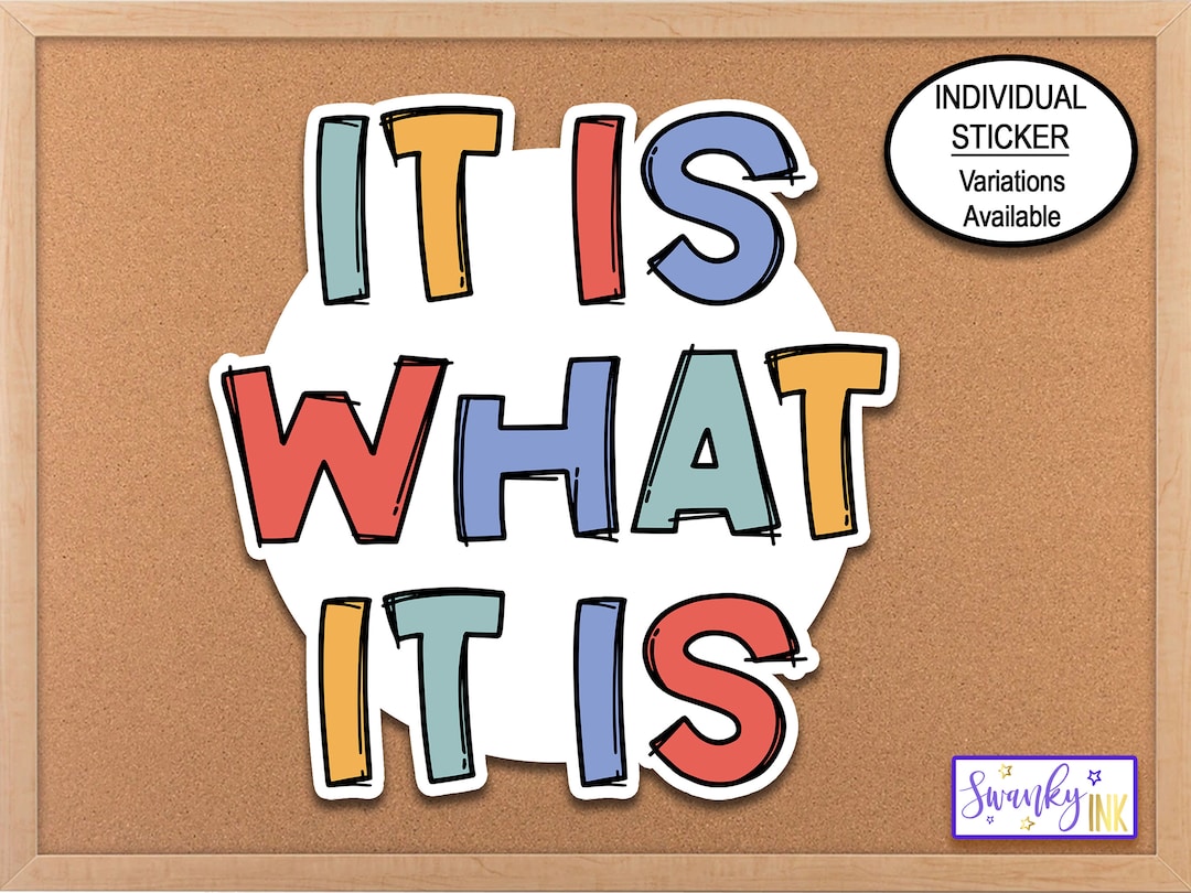 It is What It is Sticker Decal, Cat Mom Sticker, Water Bottle Sticker ...