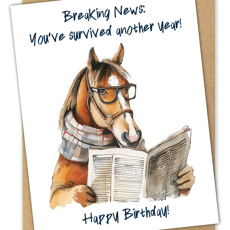 Equine Birthday Cards - Etsy