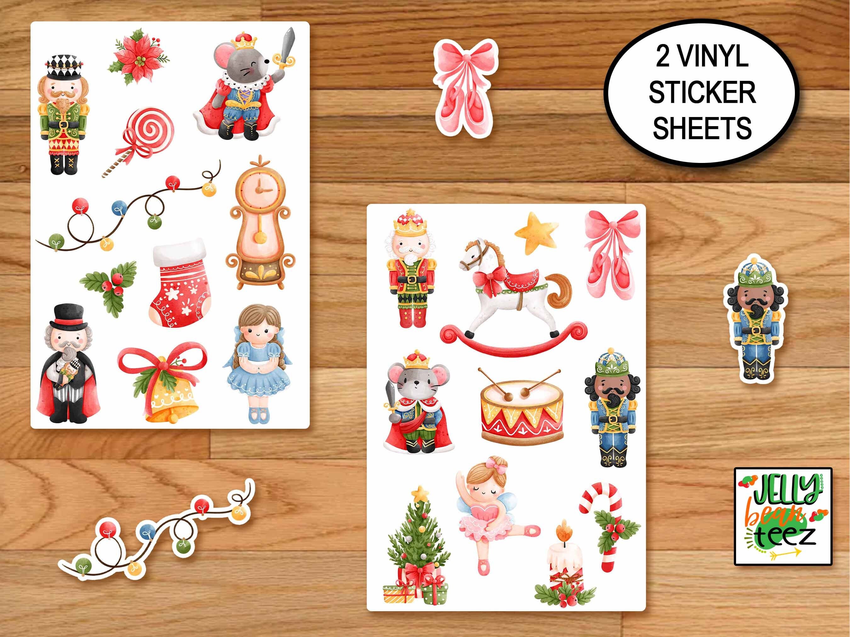 Nutcracker Stickers, Sticker Sheet, Holiday Stickers, Favor Stickers ...