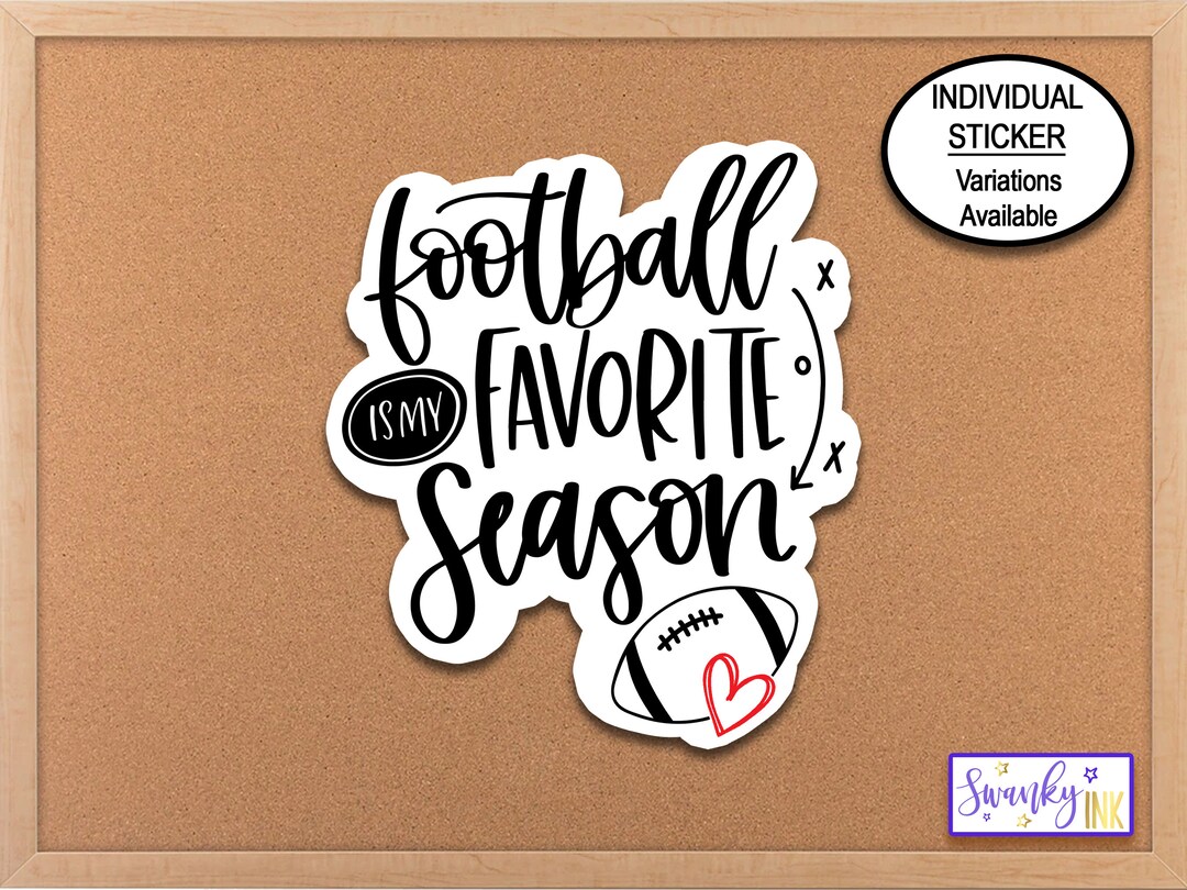 Football is My Favorite Season Planner Stickers, Football Team Water ...