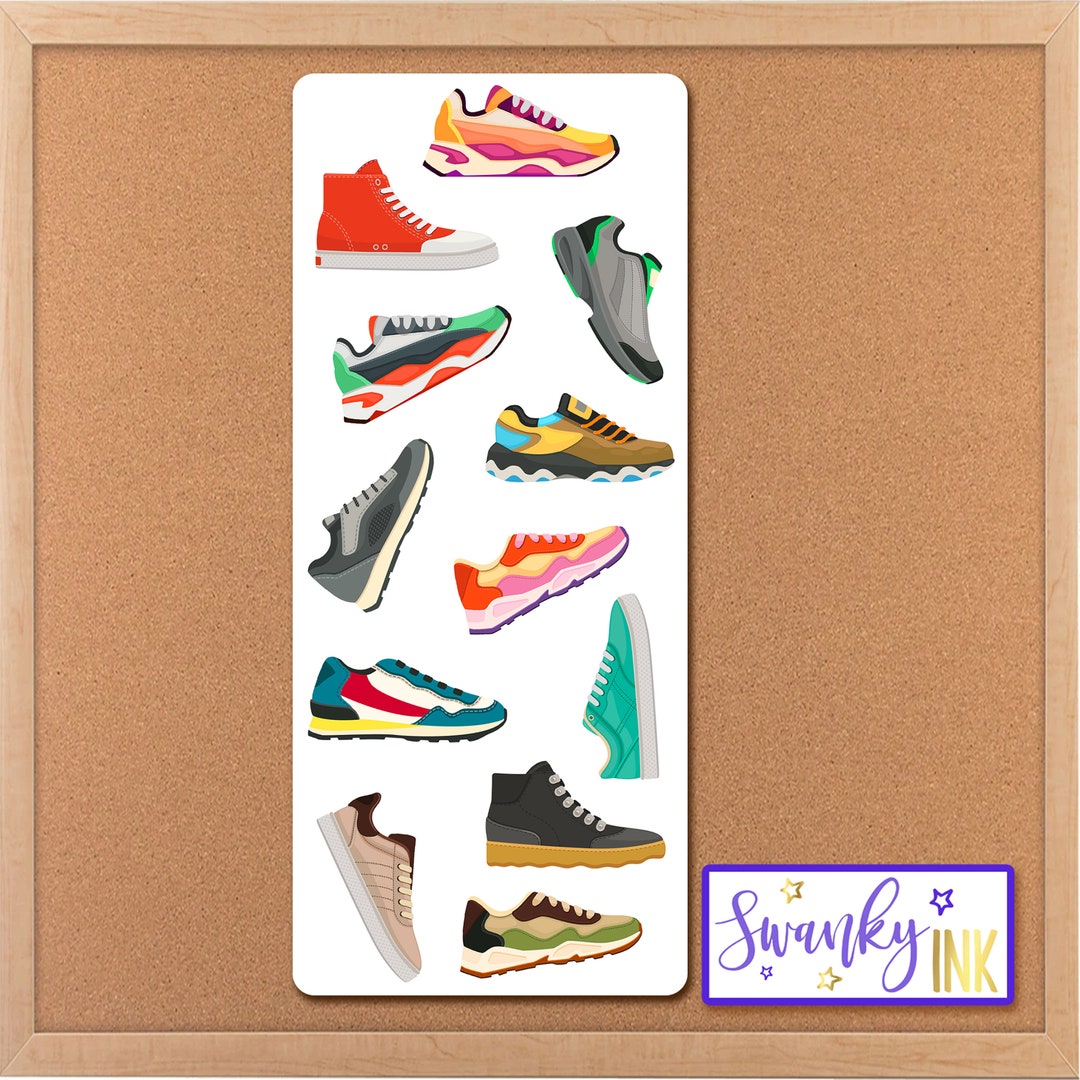 Tennis Shoe Stickers, Sneakers Sticker Sheets, Phone Sticker, Planner ...