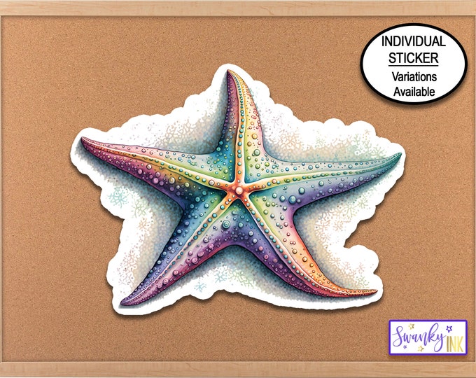 Smiling Starfish Sticker Die-cut Sticker Perfect for Gifts Waterproof ...