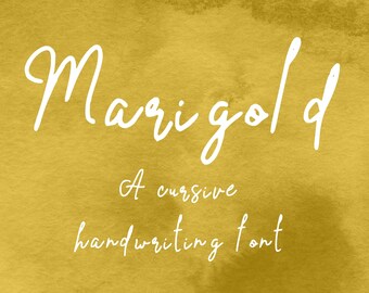 Marigold Font - Etsy