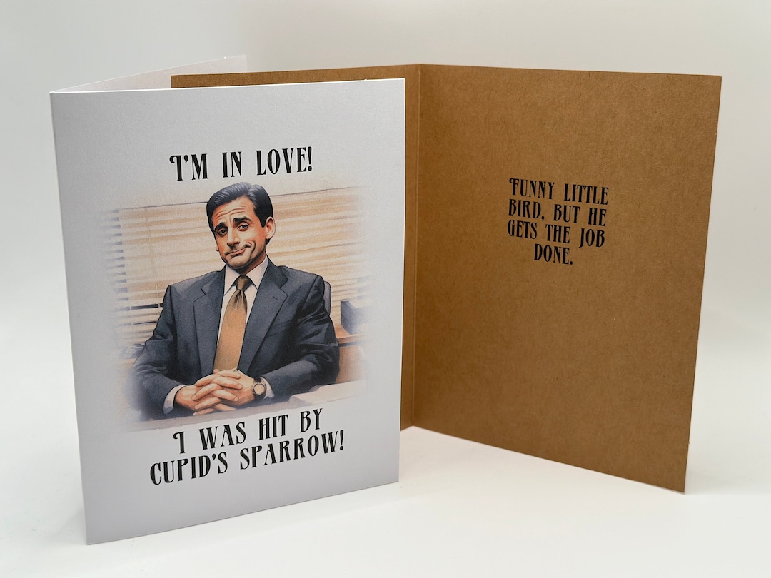 The Office Michael Scott Greeting Card - Blank Inside - Valentine's Day ...