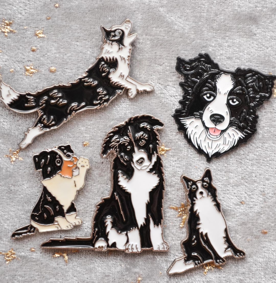 Border Collie Brooch Pin - Dog Puppy Jewelry - Etsy