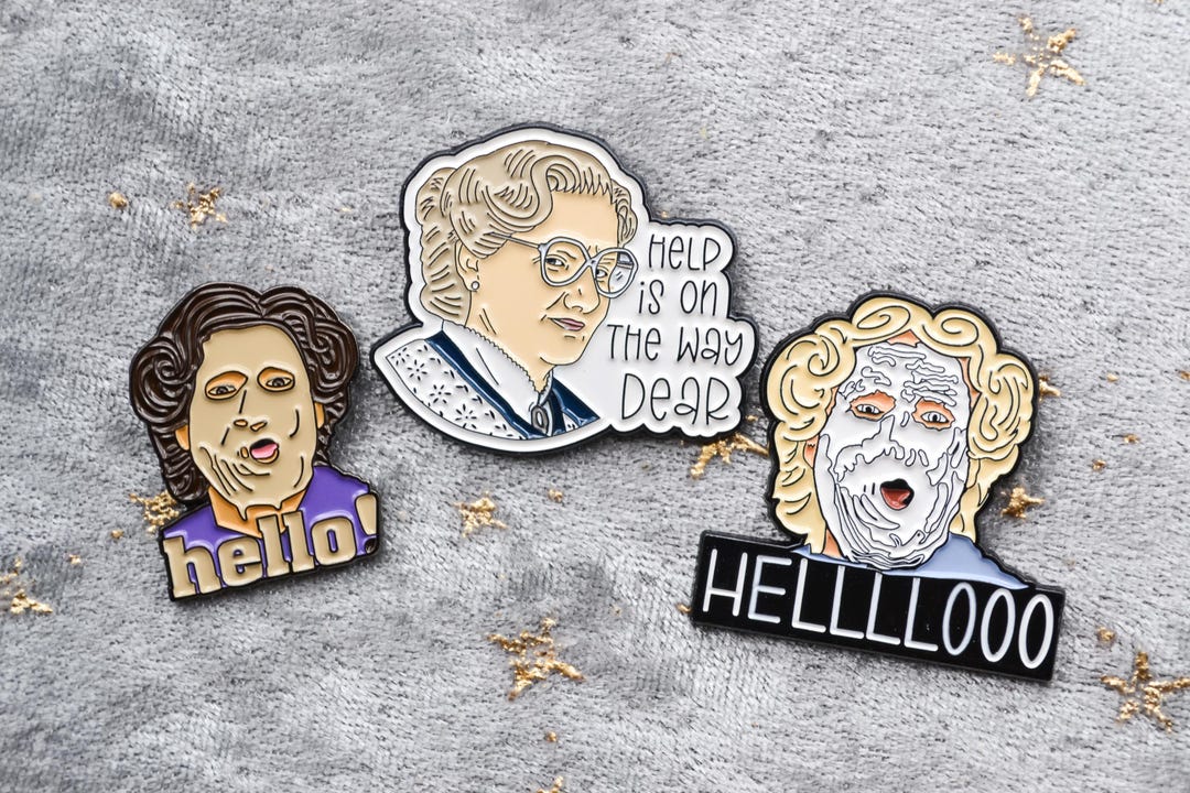 Mrs. Doubtfire Hello Help is on the Way Enamel Pin - Etsy